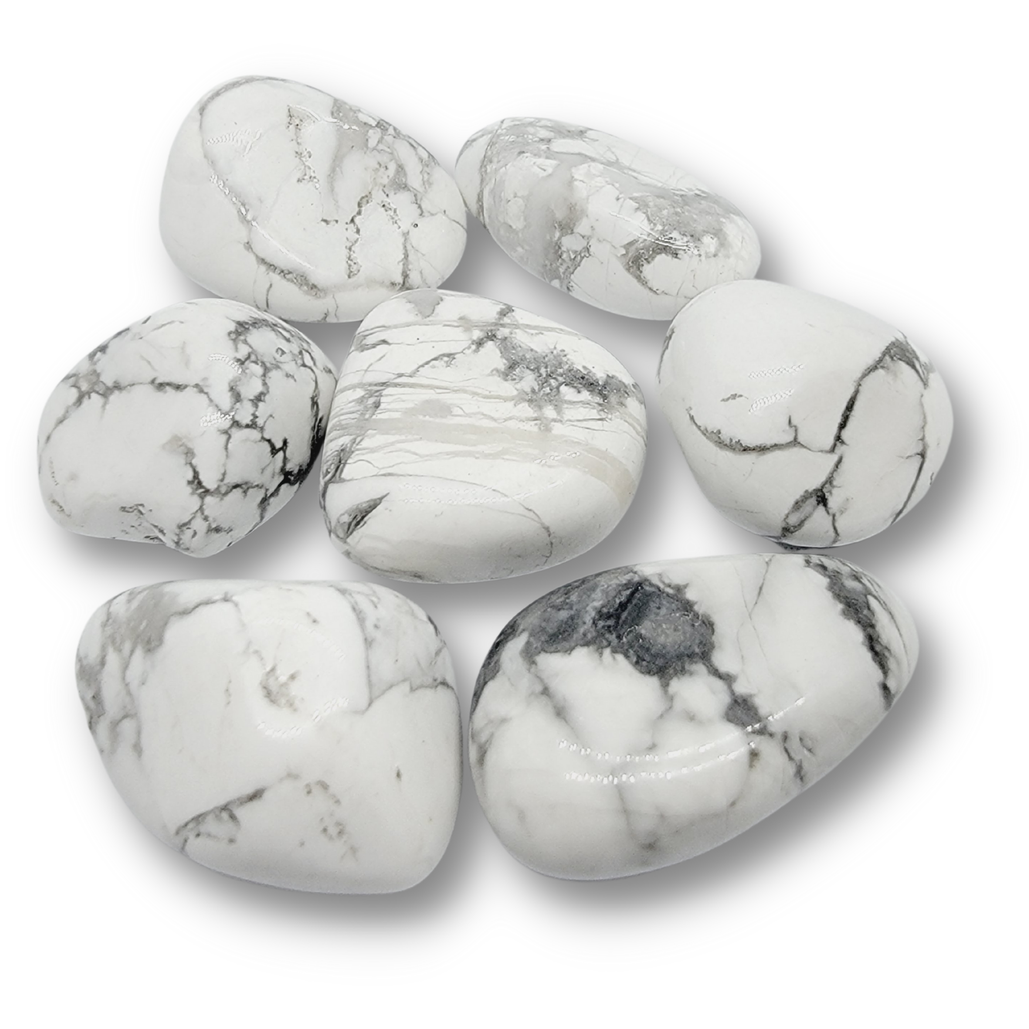 White Howlite Tumbled | LumiFox Shop – LUMIFOX®